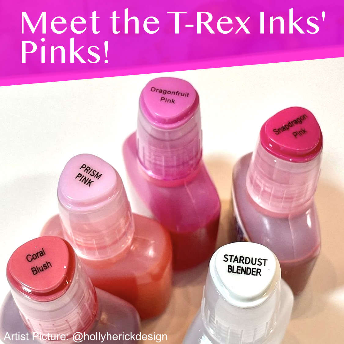 Shades of Pink: Meet All 4 of T-Rex Inks' Pink Alcohol Inks, and Compa