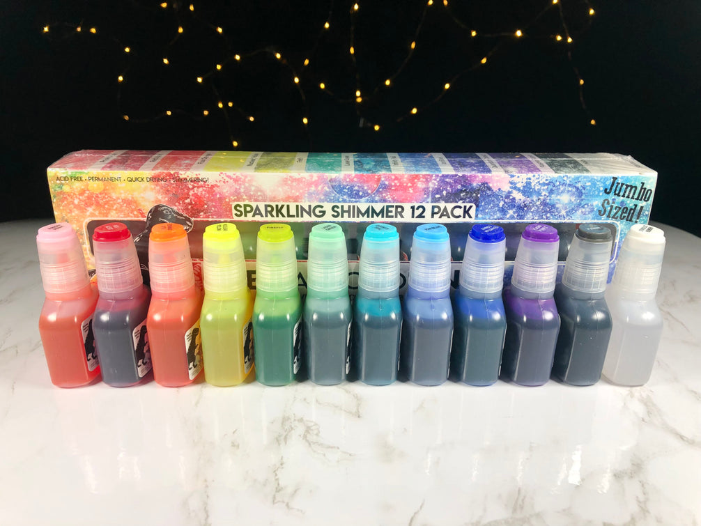 Starlight Shimmer Sparkling Neon T-Rex Alcohol Ink 12-Pack – T-Rex Inks